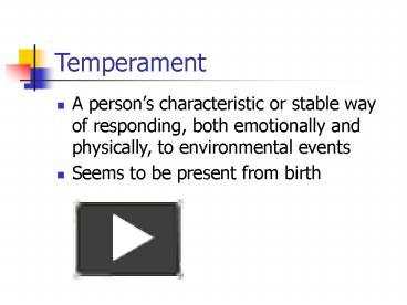 Temperament presentation | free to download