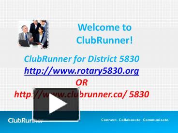 Welcome to ClubRunner! presentation | free to download