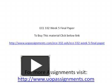 PPT – ECE 332 Week 5 Final Paper PowerPoint presentation | free to ...