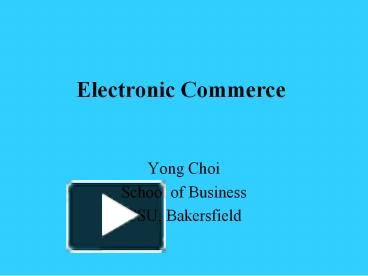 Electronic Commerce presentation | free to download