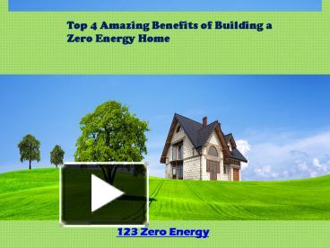 Building a Zero Energy Home presentation | free to download