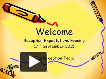 PPT – Reception Expectations Evening PowerPoint presentation | free to ...