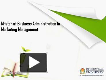 MBA in Marketing presentation | free to download