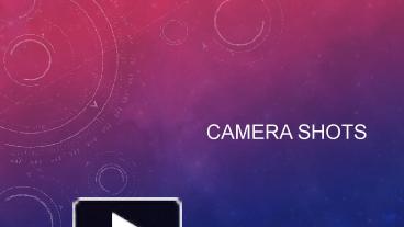 Camera Angles/Shots presentation | free to download