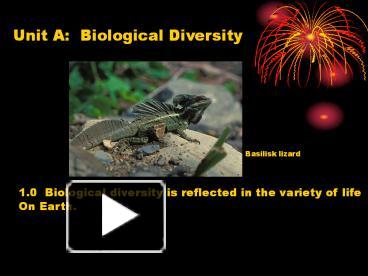Unit A: Biological Diversity presentation | free to download