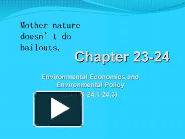 PPT – Environmental Economics and PowerPoint presentation | free to ...