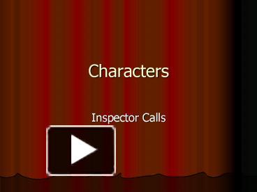 Characters presentation | free to download