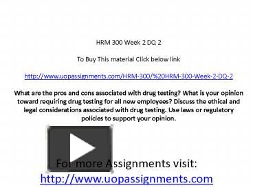 PPT – HRM 300 Week 2 DQ 2 PowerPoint presentation | free to download ...