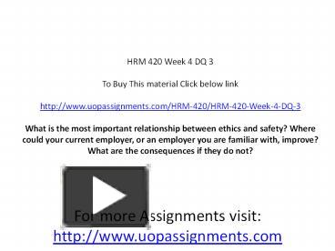 PPT – HRM 420 Week 4 DQ 3 PowerPoint presentation | free to download ...