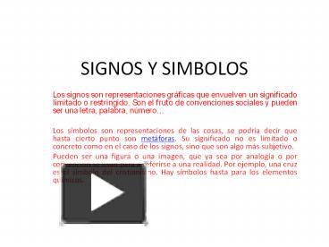 SIGNOS Y SIMBOLOS presentation | free to download