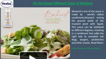 Different Types of Mustard presentation | free to download