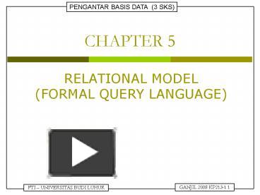 PPT – RELATIONAL MODEL (FORMAL QUERY LANGUAGE) PowerPoint presentation ...