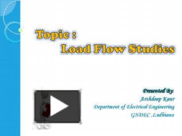 Load Flow Studies presentation | free to download