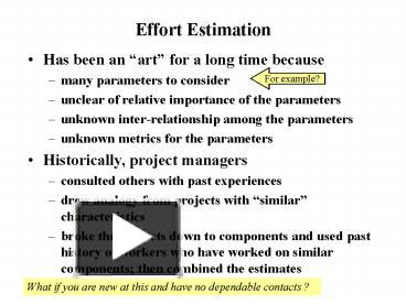PPT – Effort Estimation PowerPoint presentation | free to view - id ...