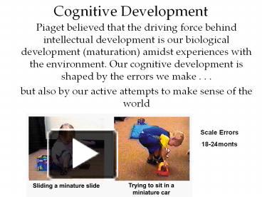 PPT – Cognitive Development PowerPoint presentation | free to download ...