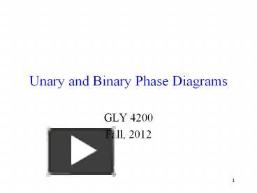 Unary and Binary Phase Diagrams presentation | free to download