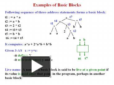 Examples of Basic Blocks presentation | free to download