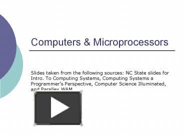PPT – Computers PowerPoint presentation | free to download - id: 7cd57 ...