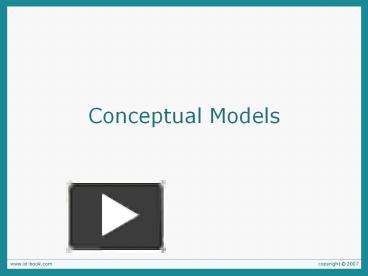 Conceptual Models presentation | free to download
