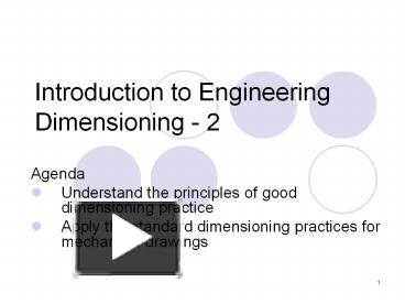 Introduction to Engineering Dimensioning - 2 presentation | free to ...