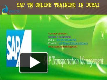 PPT – sap tm online training in dubai PowerPoint presentation | free to ...