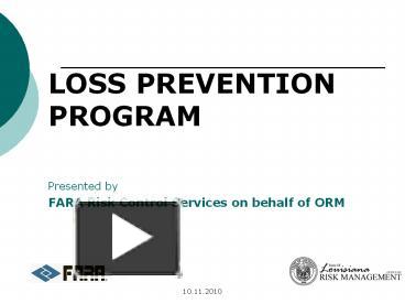 LOSS PREVENTION PROGRAM presentation | free to download