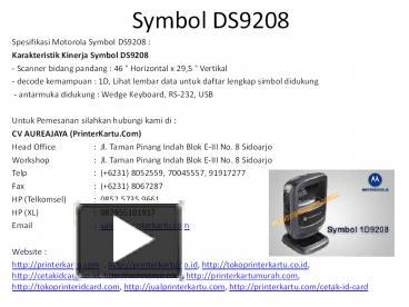 Symbol DS9208 presentation | free to download