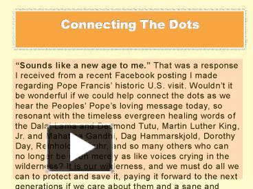 Connecting The Dots presentation | free to download