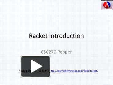 Racket Introduction presentation | free to download