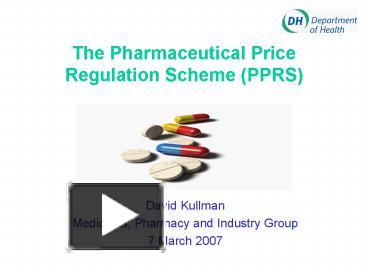 PPT – The Pharmaceutical Price Regulation Scheme PPRS PowerPoint ...