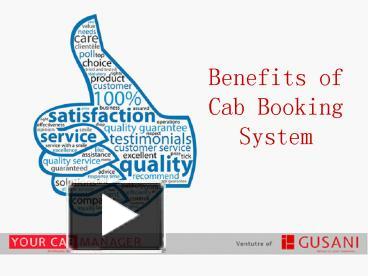 PPT – Benefits of Cab or Taxi Booking Software PowerPoint presentation ...