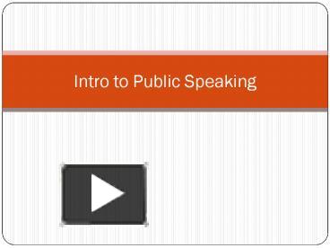 Intro to Public Speaking presentation | free to download