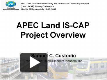 PPT – APEC Land IS-CAP Project Overview PowerPoint presentation | free ...