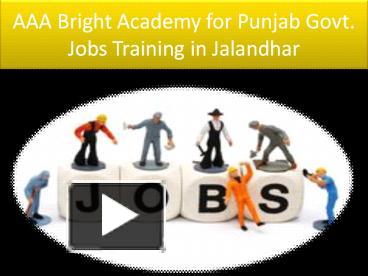 PPT – Punjab govt jobs training in jalandhar PowerPoint presentation ...