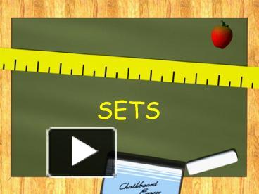 PPT – SETS PowerPoint presentation | free to download - id: 7da724-MTcxZ