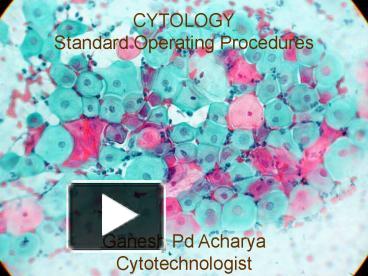 CYTOLOGY presentation | free to view