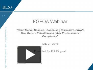 PPT – FGFOA Webinar PowerPoint presentation | free to view - id: 7dad9b ...