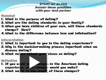 PPT – DATING GUIDELINES PowerPoint presentation | free to view - id ...