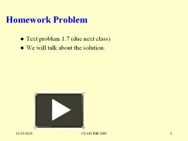PPT – Homework Problem PowerPoint presentation | free to download - id ...