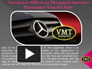 PPT – Attractive Offers as Designed Sprinter Passenger Van for Sale ...