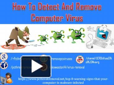 PPT – How To Detect And Remove Computer Virus PowerPoint presentation ...