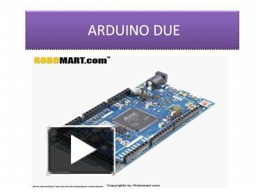 Price Of Arduino Due by ROBOMART presentation | free to download