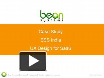 PPT – Case Study of ESS India SaaS PowerPoint presentation | free to ...
