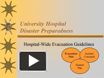 University Hospital Disaster Preparedness presentation | free to view