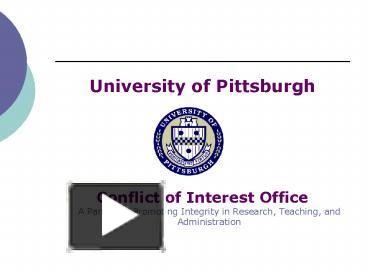PPT – University of Pittsburgh PowerPoint presentation | free to view ...