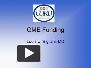 GME Funding presentation | free to view