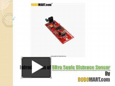 TSOP Sensor IR Obstacle presentation | free to download