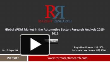 Global cPDM Market in the Automotive Sector: 2019 Trends, Challenges ...