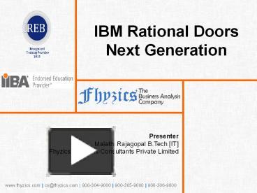 IBM Doors presentation | free to download