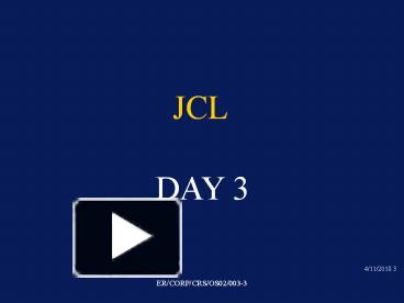 JCL presentation | free to download